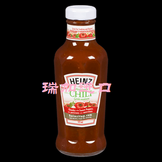 包邮加拿大亨氏Heinz Chilli chunky大块番茄辣味酱Ketchup 455ml