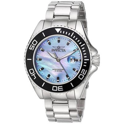 代购Invicta男士腕表夜光日期计时防水钢带金属银色商务休闲手表