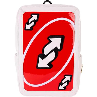 美国代购Loungefly痛包Mattel UNO反转卡迷你双肩包男女休闲背包