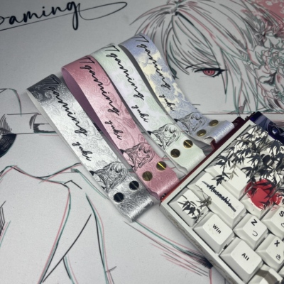 少女款国潮通用键盘飘带wooting小蜜蜂ATK68键盘飘带通用装饰挂件