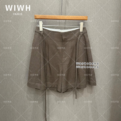 WIWH | 女装 正品专柜 设计师品牌 苎麻 休闲 短裤 WHLK3E216