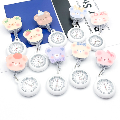 可爱卡通熊头护士怀表可拉伸缩