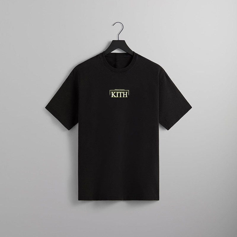 Kith Green Glow Vintage Tee 绿色发光LOGO印花 复古纯棉t恤