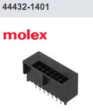 444321401 MOLEX  线对板  VERT RECPT 14P tin polarizing pegs
