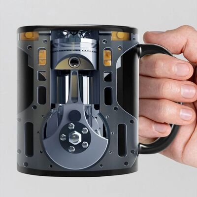 机械马克杯机械师发动机引擎汽车摩托陶瓷咖啡马克杯子水杯Mechan