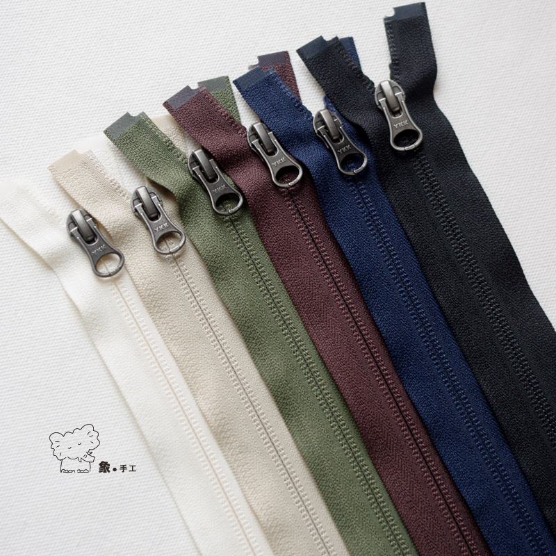 50_80cm 5号YKK反装隐形尼龙开尾拉链拉锁外套运动服羽绒服装配件_虎窝淘