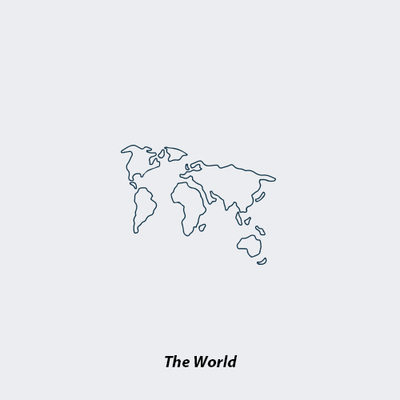 neuf创意世界地图简洁线条纹身贴