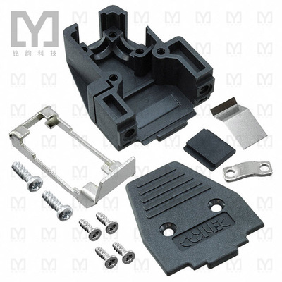 165X11279X【CONN BACKSHELL 9P 45/180DEG BLK】