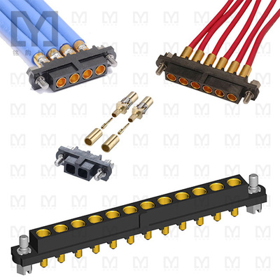 M80-4000000F1-02-329-00-000【RCPT 2POS SOLDER 20AWG GOLD】