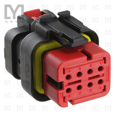 776532-1【CONN PLUG ASSY 8POS 18-20AWG RED】
