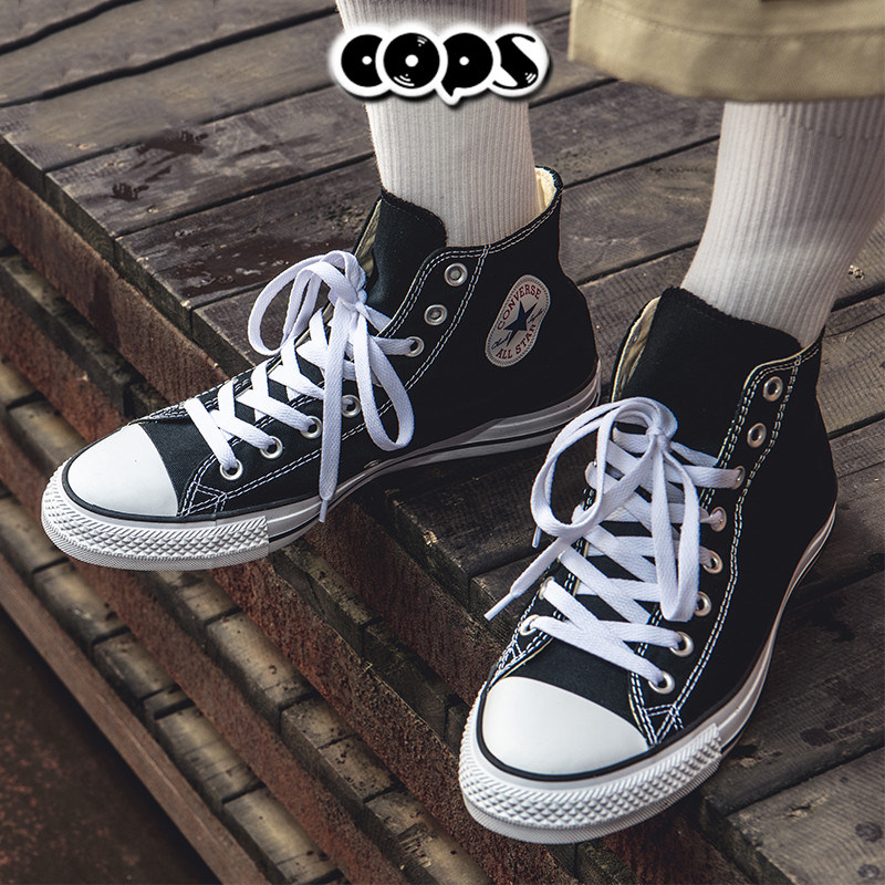 Converse All Star匡威男女常青款高帮低帮帆布鞋 101010/101009_虎窝淘