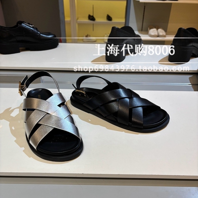 Geox/健乐士2025夏季女鞋透气露趾平底沙滩鞋舒适女式凉鞋 D55YWA