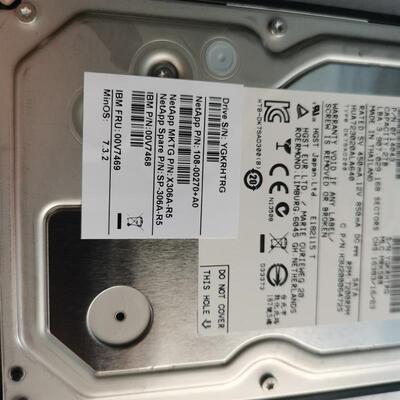 X306A-R5  NETAPP 2TB 7.2K 3.5 SATA 108-00270 00V7468 硬盘