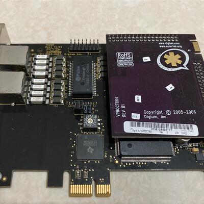 Digium TE220 Asterisk 语音卡 TE410P T1/E1 数字 中继卡 现货