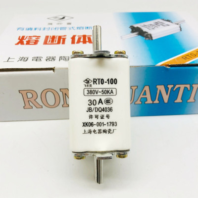 飞灵RT0-100380V30A熔断器上陶