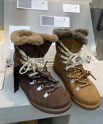 SGIRLTWTW2025新款冬季加绒烟筒短靴 真皮反绒保暖棉鞋雪地靴女靴