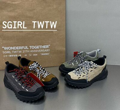SGIRLTWTW女鞋户外休闲老爹鞋 2025新款厚底德训鞋百搭休闲运动鞋