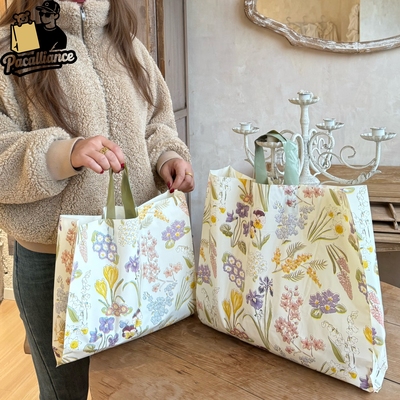 花卉手提袋塑料袋购物袋礼品袋子