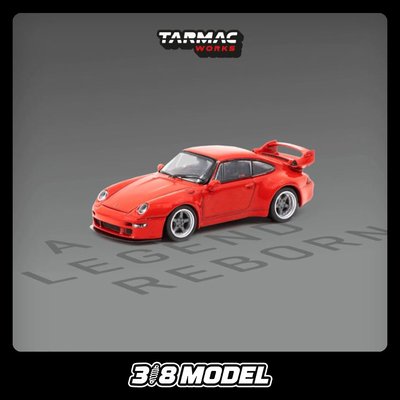 现货  TW 1:64 保时捷 993 Gunther Werks 改装版 红色 合金车模