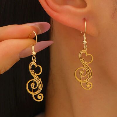 Sainless Seel Musical Noe Drop Earrings for Women Exquisie R