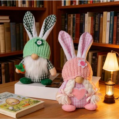 2pcs/se Easer Bunny Ear Couple Rudolph Ornamen Holiday Amosp