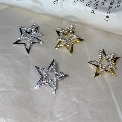 Minimalis Syle Hollow Penagonal Sud Earrings For Women Perso