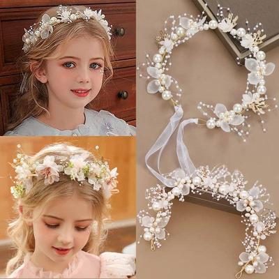 Elegant Bridal Imitation Pearls Headwear Hair Band Wedding F