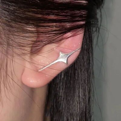 2025 Minimalis Sliver Color Sar Sud Earrings For Girls Women
