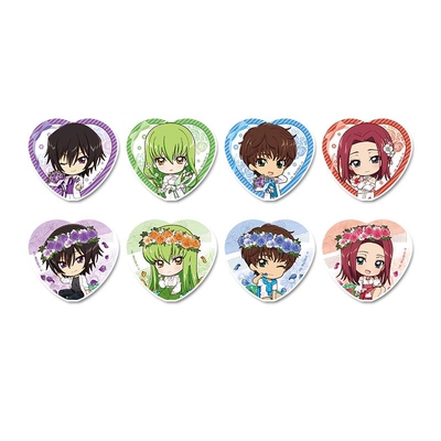 预售定金 Seasonal 反叛的鲁路修 花束 Q版 心形吧唧徽章盲包日谷