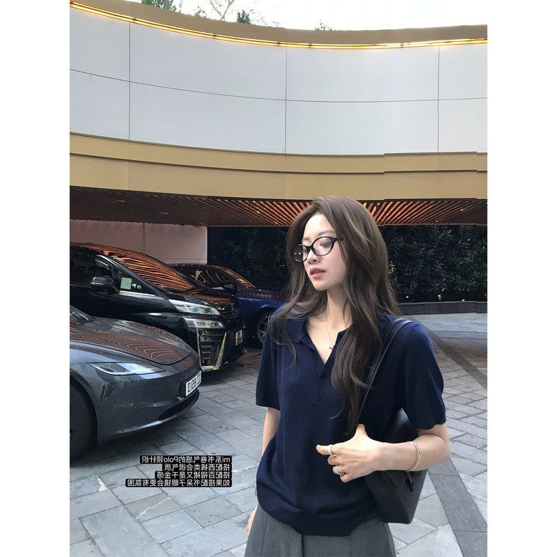 olo#老钱4723领极superniniyy气质 羊毛针织衫p书卷气简&风清爽
