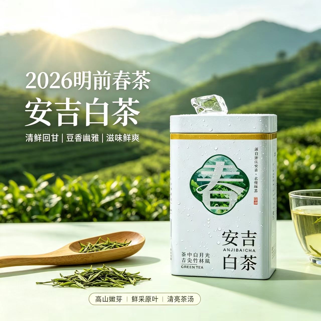 安吉白茶 2026新茶正宗安吉白茶明前特级珍稀白茶浓香嫩芽礼盒装