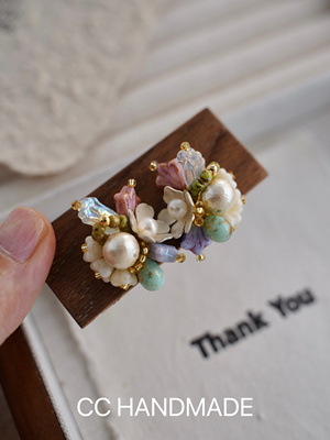 原创设计手工串珠耳环