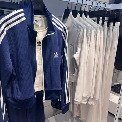 三叶草 女子运动潮流复古条纹夹克外套长裤 KB8948 KB8950 KB8951