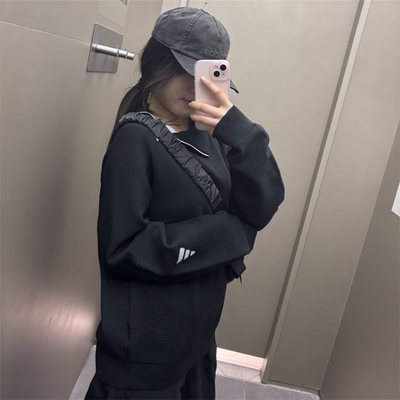 阿迪达斯 FOS男子运动休闲潮流高领宽松针织衫卫衣 KH0421 KH0422