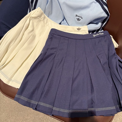 Adidas三叶草 女子运动休闲潮流百褶裙短裙半身裙 JM8015 JM8016