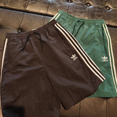 Adidas三叶草 男子运动休闲潮流复古梭织速干短裤 KC0154 KC0155