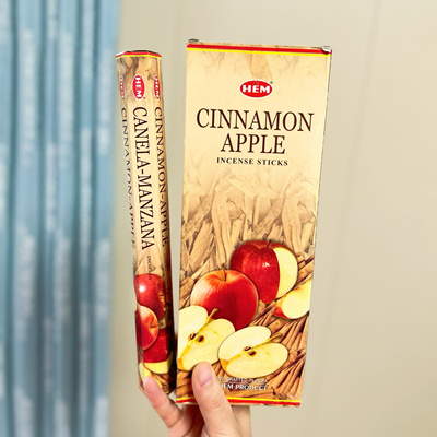 进口HEM印度香线香肉桂苹果味 CINNAMON APPLE 清新香薰竹签香