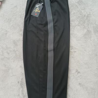 Needles track条纹HD蝴蝶绣花运动休闲日系阔腿长裤飞鼠裤男女款