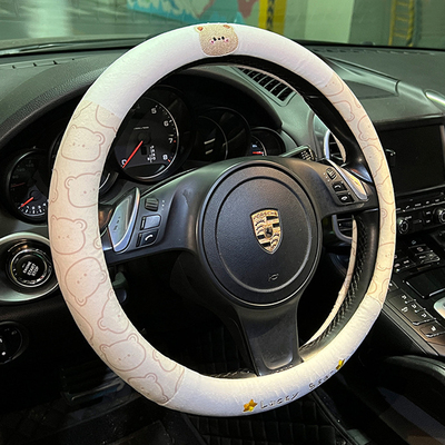 毛绒方向盘套冬季卡通可爱