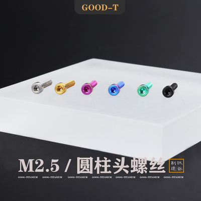 GOOD-T 钛合金TC4圆柱头内六角M2.5杯头内六角无磁高硬度螺栓螺钉