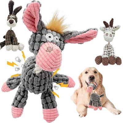 Kenjac - Stuffed Animal Plush Dog Toy with Squeakers, Aggres