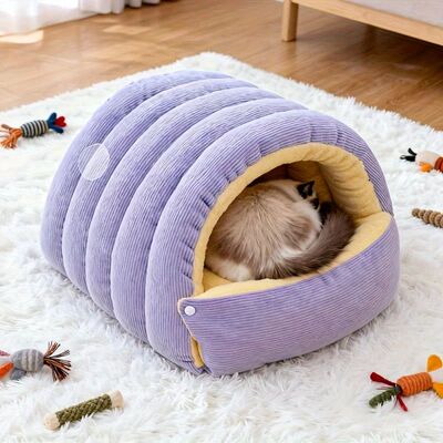 Winter Plush Cat Bed Warm Pet House Thickening Warmth Comfor