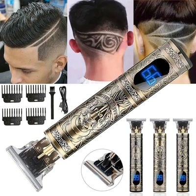 LCD Electric Hair Clipper for Men Oil Shaving Head Pusher Sc