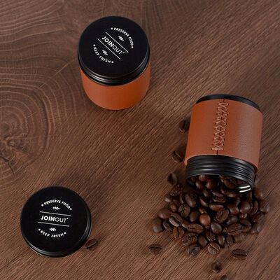 Portable Mini Coffee Bean Storage jarAluminum Alloy Coffee P
