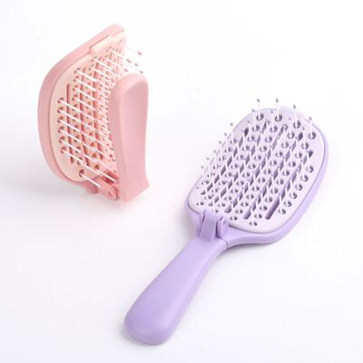 Self Cleaning Hair Brush Foldable Hairstyling Supplies Anti-