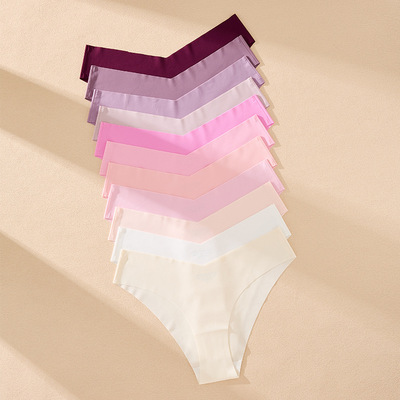 One-piece breathable ladies' briefs欧美大码无痕冰丝女士内裤
