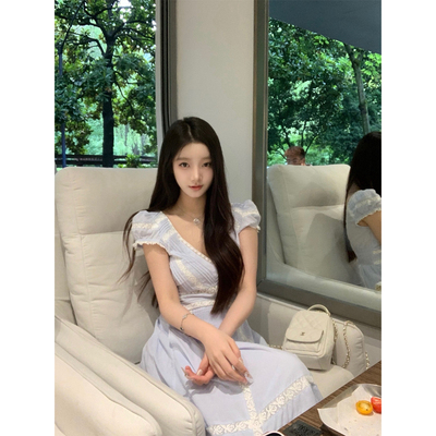 DUCHUNZI重工法蕾连衣裙