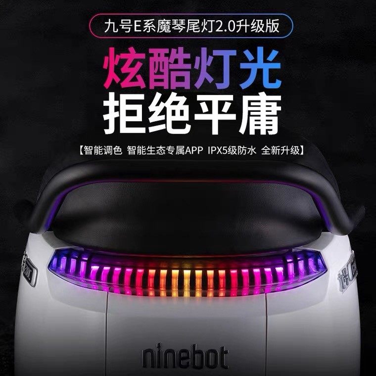 九号E系改装后尾灯 E80/E100/E125/E200P魔琴尾灯App可调_虎窝淘