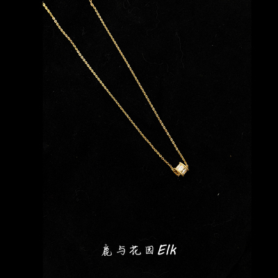 vintage中古金色小蛮腰项链女