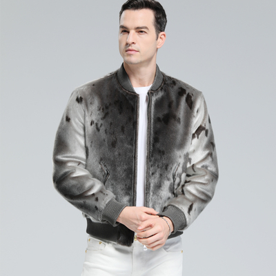 时尚修身原生态皮衣男款